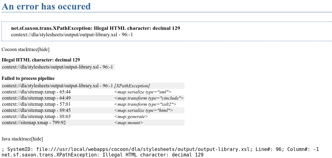 OLAC and Unicode Errors | Hugh's Curriculum Vitae